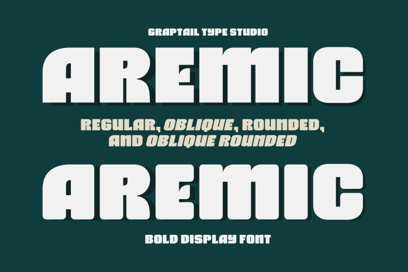 Aremic Bold - Demo Font - Graptail Type Supply.